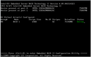 How to disable Intel(R) Embedded Server RAID Technology II | RTFM